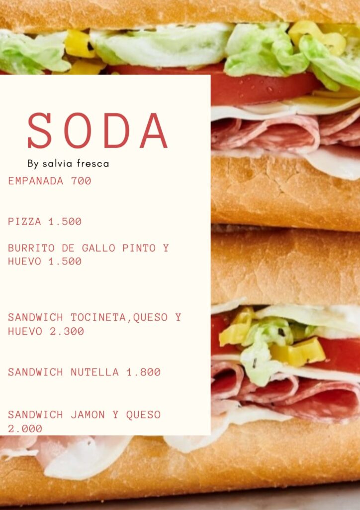 Menu diario | EDUCARTE Trilingual High School Tamarindo Costa Rica